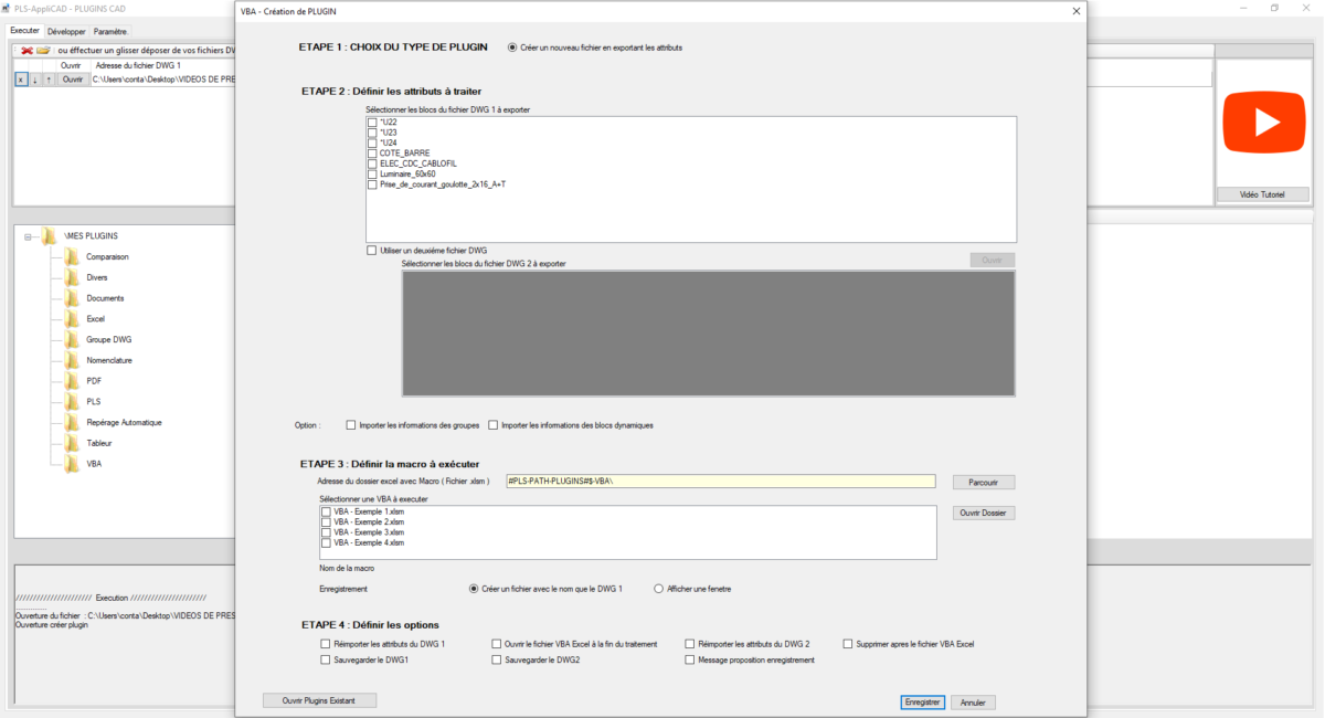 CREER UN PLUGIN CAD DWG (AutoCAD®) VBA - PLUGINS-CAD